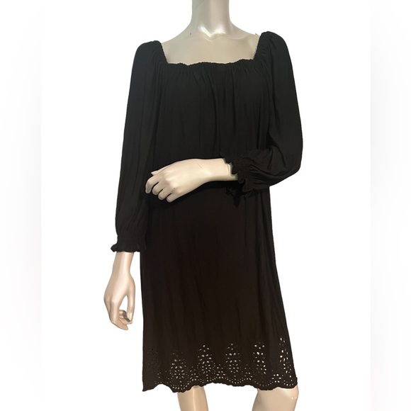 Wit & Wisdom | Dresses | Democracy Black Eyelet Hem Dress | Poshmark